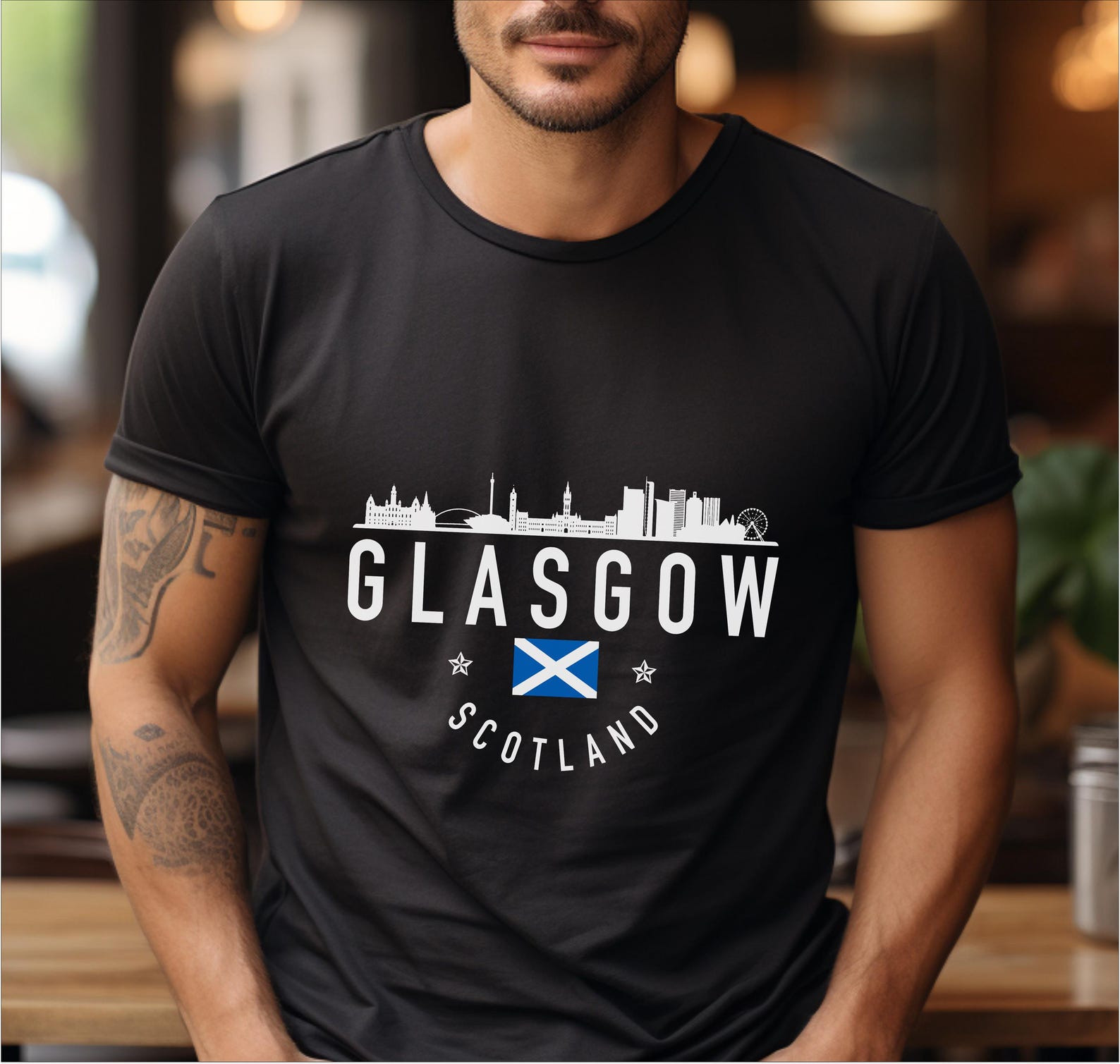 Glasgow Scotland Shirt the Scottish Skyline Tshirt Scottish Flag ...