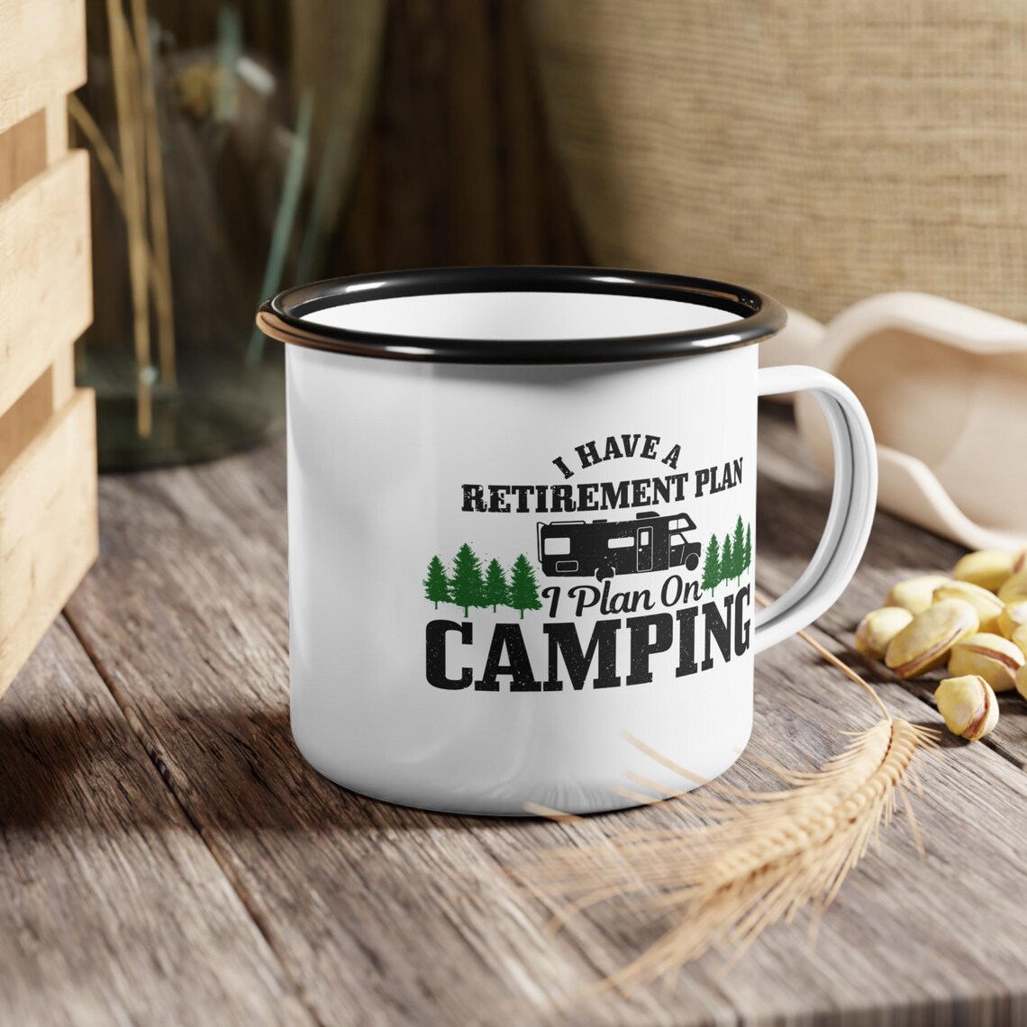 Camping Retirement Plan Mug Funny Camper Cup Outdoor Nature Lover Funny ...