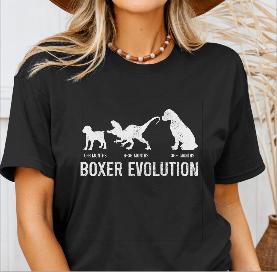 Boxer Dog Shirt Evolution Boxer Tshirt Boxer Mom Shirt Boxer Dad Tee ...