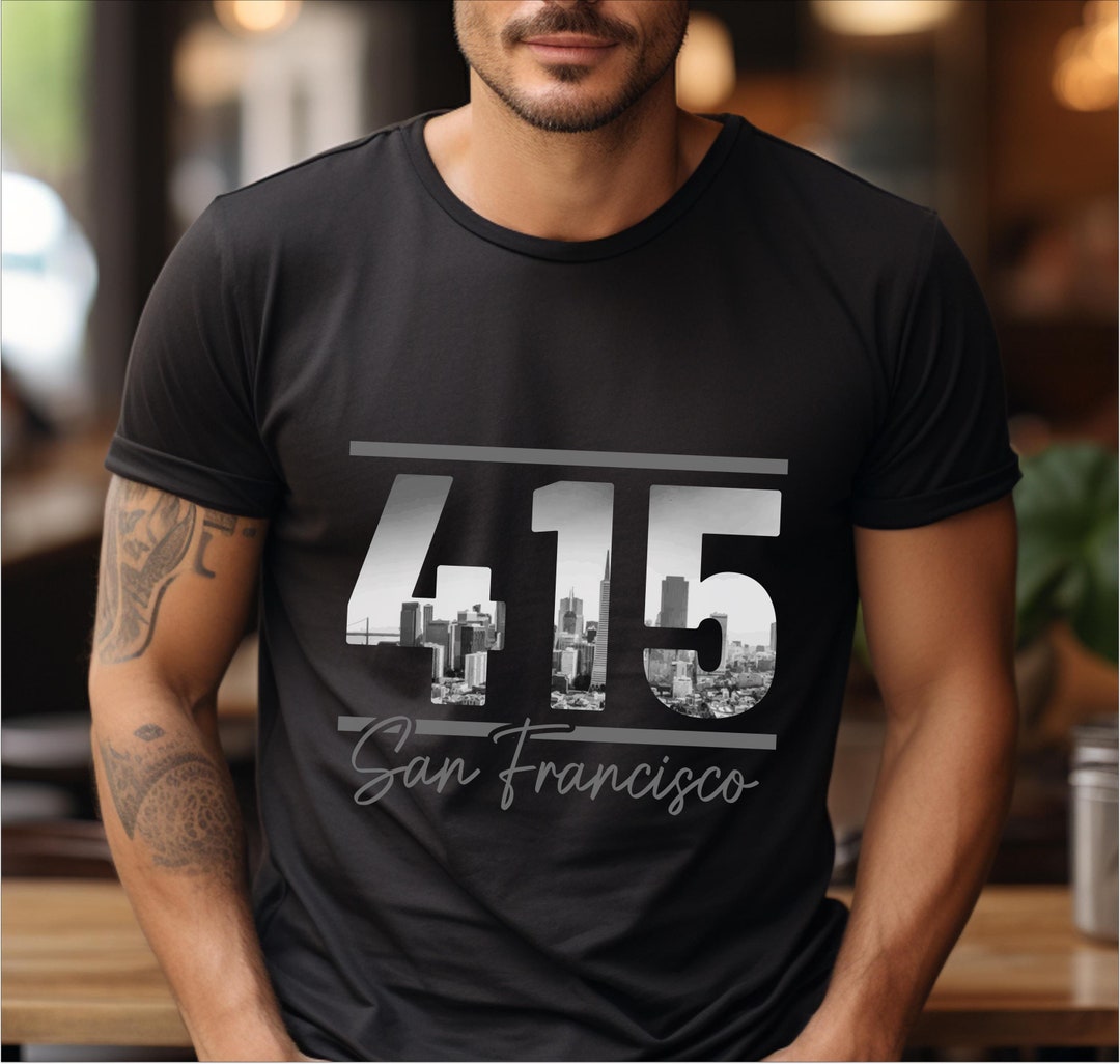 San Francisco Shirt 415 Area Code Golden Gate City California Tshirt ...