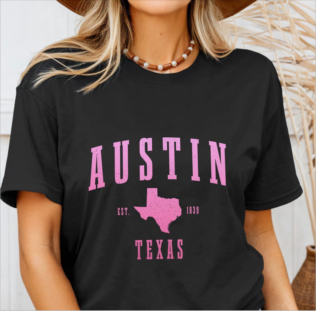 Austin Texas Shirt Est. 1839 State Map Austin TX Pride Tshirt Vintage ...