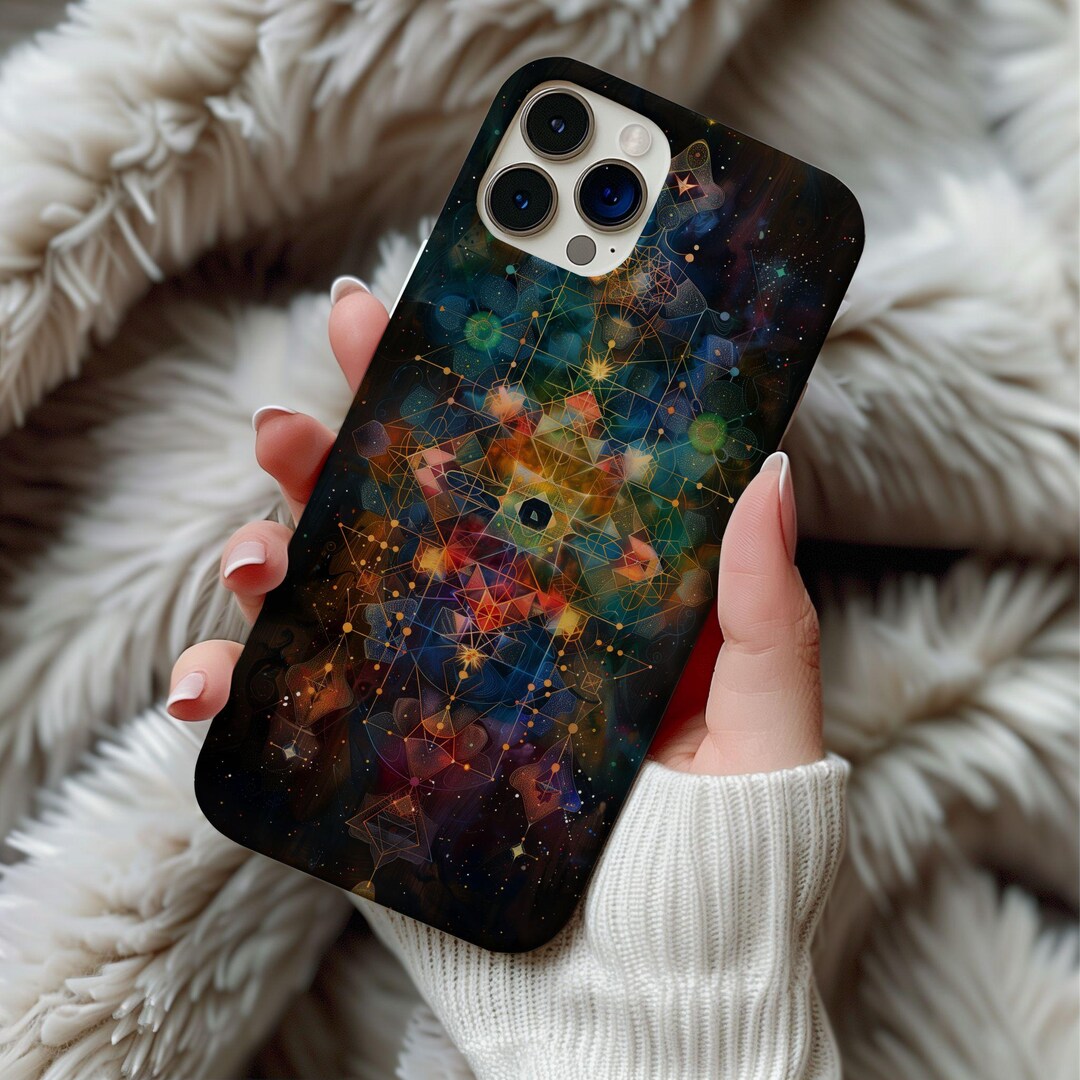 Sacred Geometry Metatron Cube Phone Case Trippy Psychedelic iPhone 13 ...