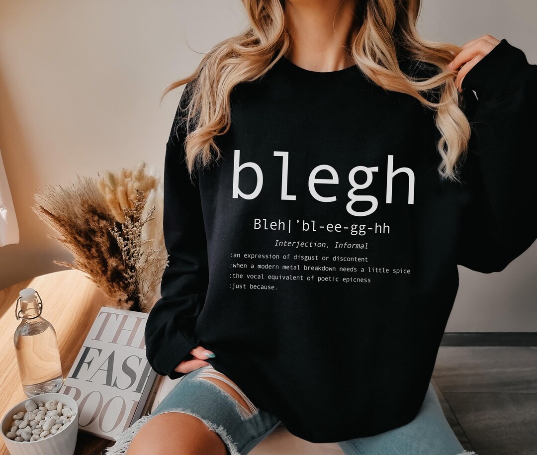Metal Head Sweater Blegh Definition Sweatshirt Funny Heavy Metal Death ...