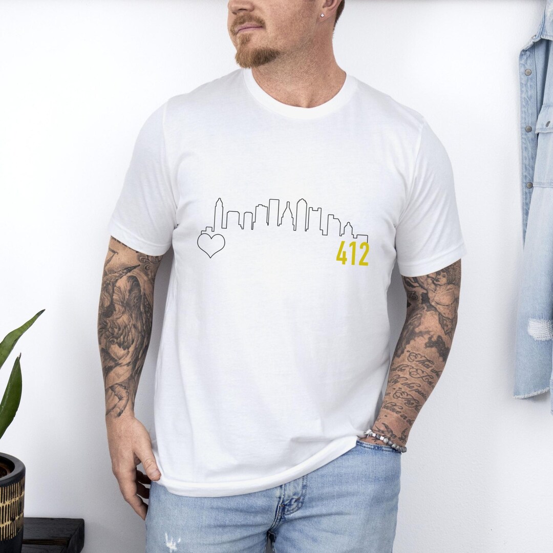 Pittsburgh Pennsylvania Shirt Skyline 412 Area Code Pride Tshirt Yinzer ...