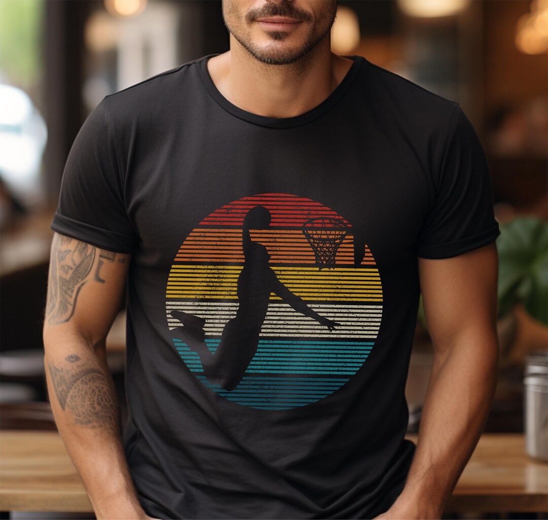 Retro Basketball Player T-shirt, Bball Graphic Tee - Etsy