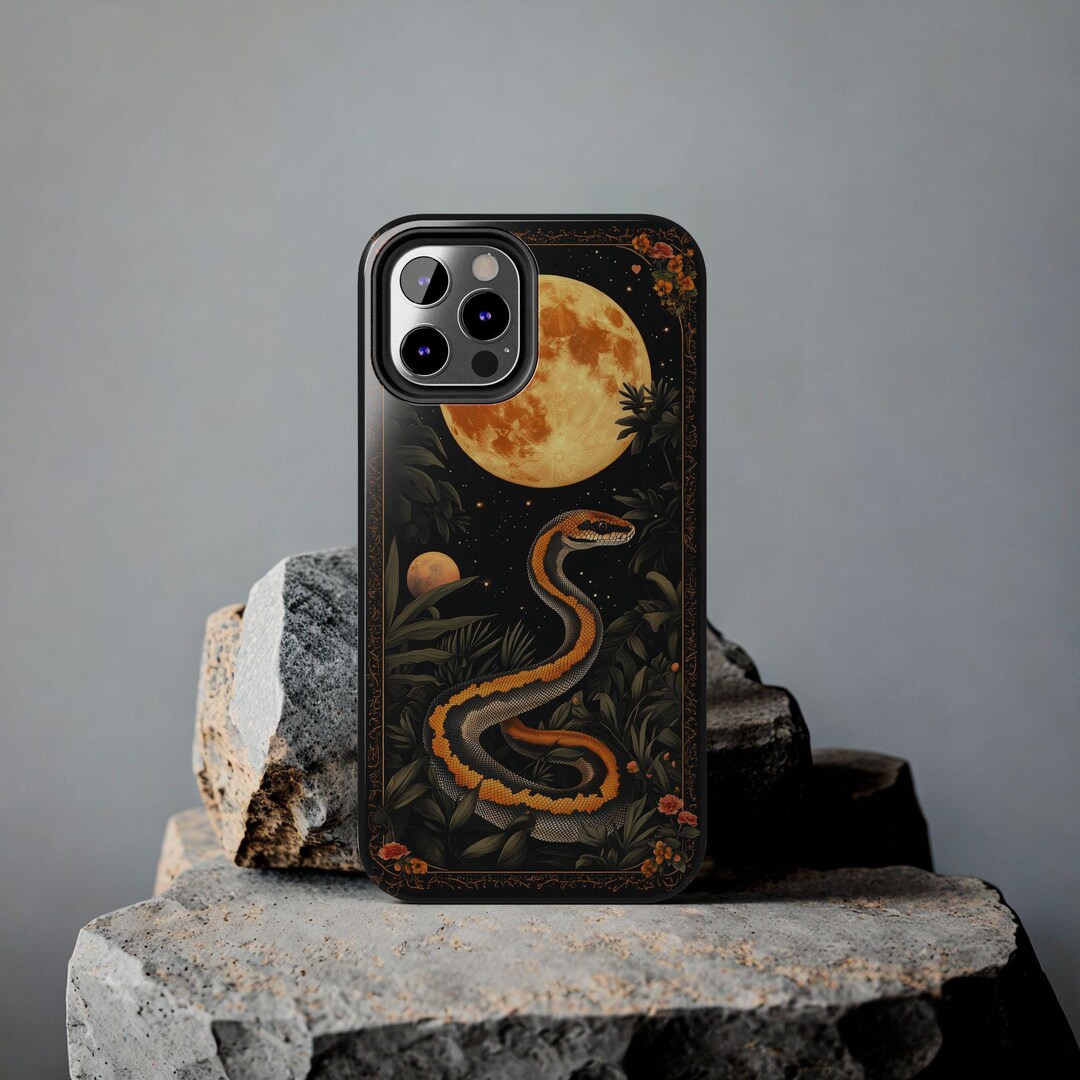 Snake Phone Case Full Moon Celestial Occult Witchy Gothic Artdeco ...