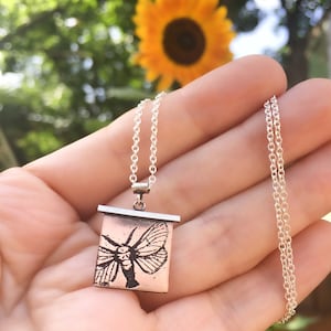 Handmade Customizable Hummingbird Moth Insect Necklace in Sterling ...