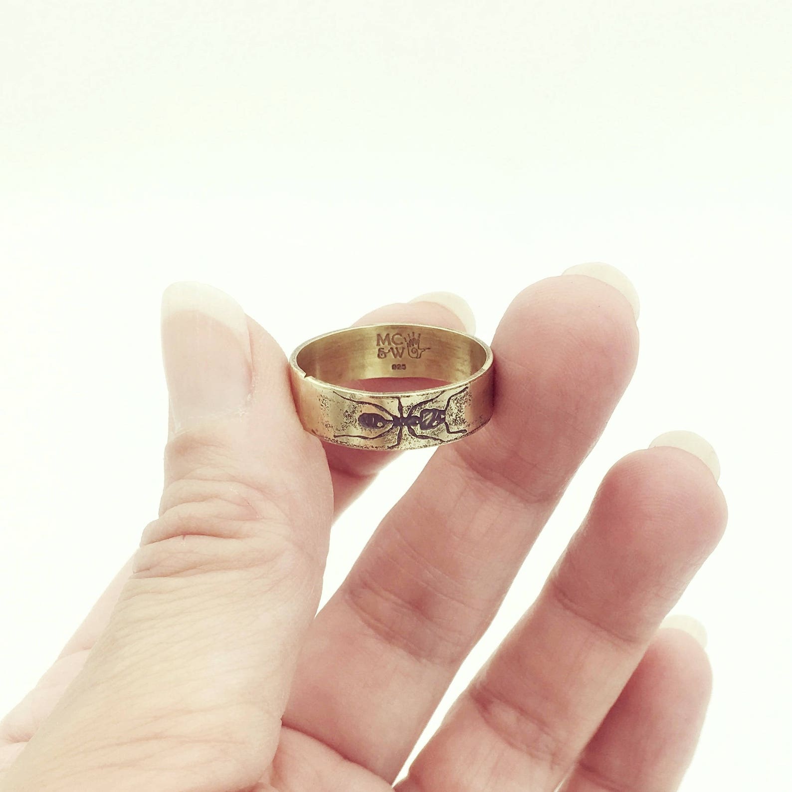 Handmade Brass Ant Ring – Insect Jewelry, Entomologist Gift, Bug Ring ...