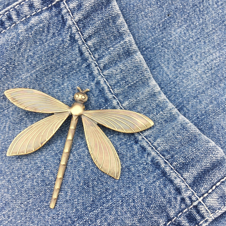 Brass Dragonfly Pin Insect Pin Insect Brooch Bug Pin Lapel - Etsy