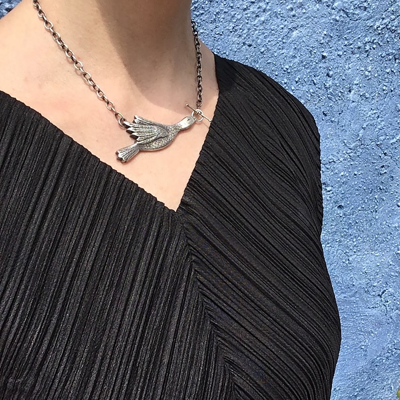 Handmade Sterling Silver Goose Necklace – Lost Wax Cast Bird Pendant ...
