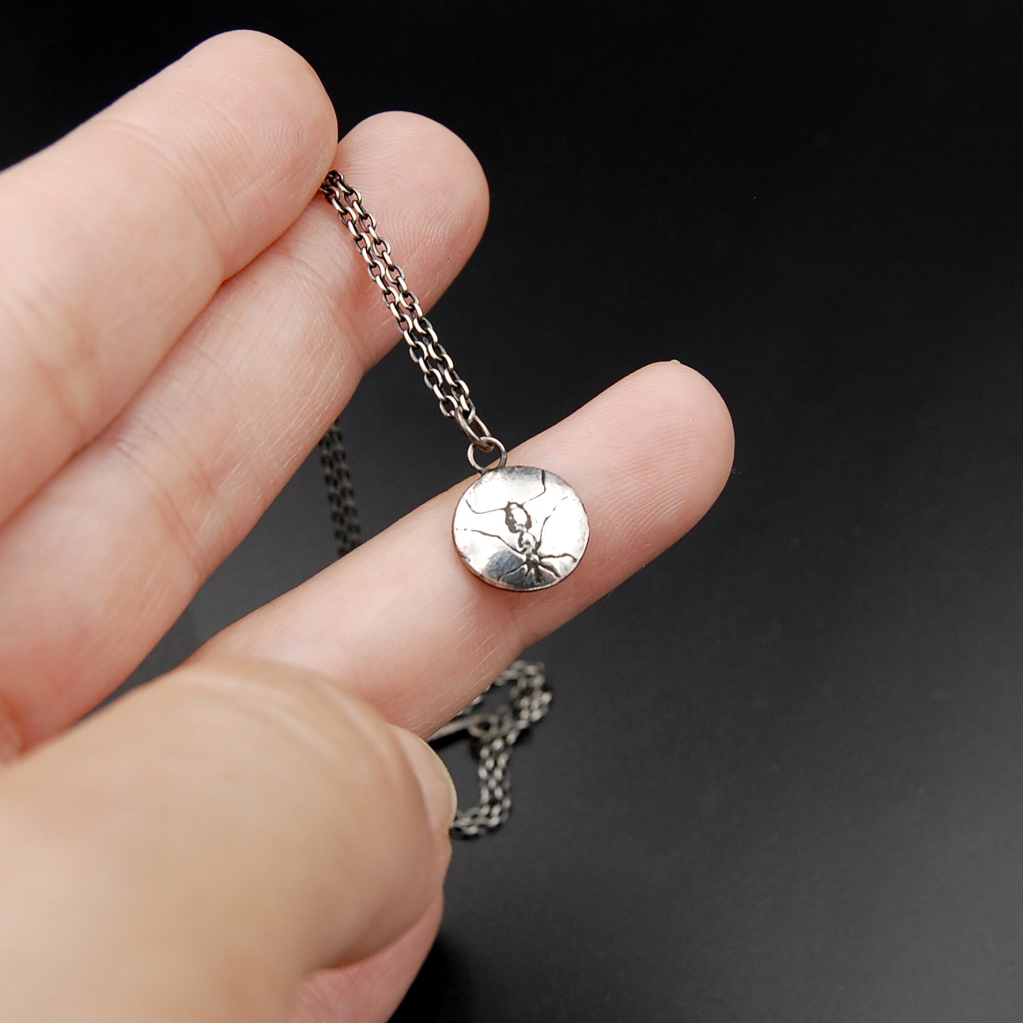Customizable Sterling Silver Ant Necklace — With Your Choice of ...