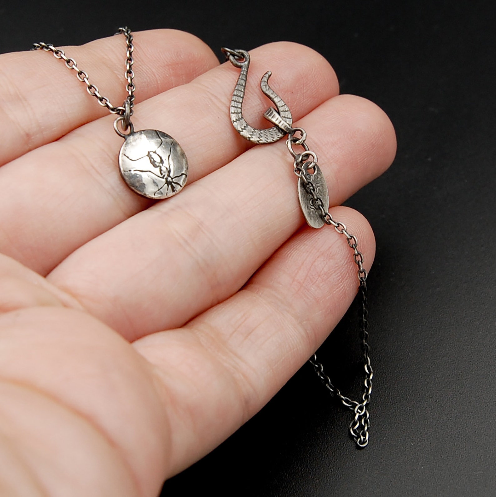 Customizable Sterling Silver Ant Necklace With Your Choice of - Etsy