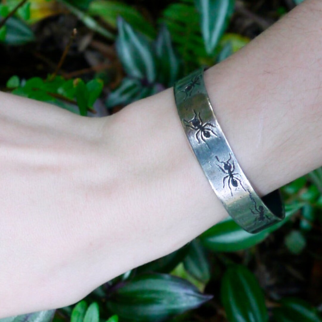 Handmade Sterling Silver Ant Cuff Bracelet – Insect Jewelry, Entomology ...