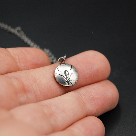 Customizable Sterling Silver Ant Necklace With Your Choice of - Etsy