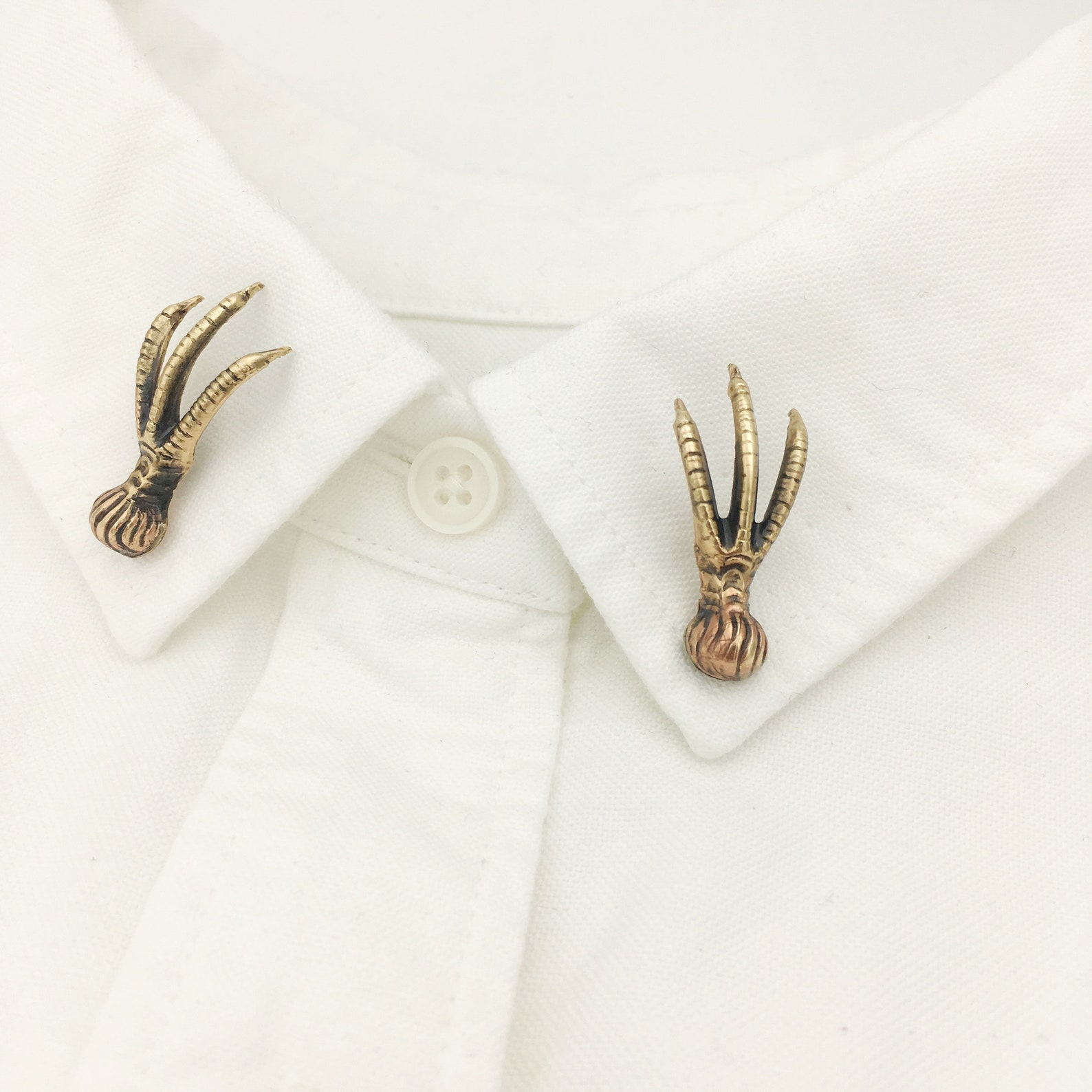 Gothic Handmade Brass Vintage Birdclaw Brooch -- Bird Talon Brooch ...