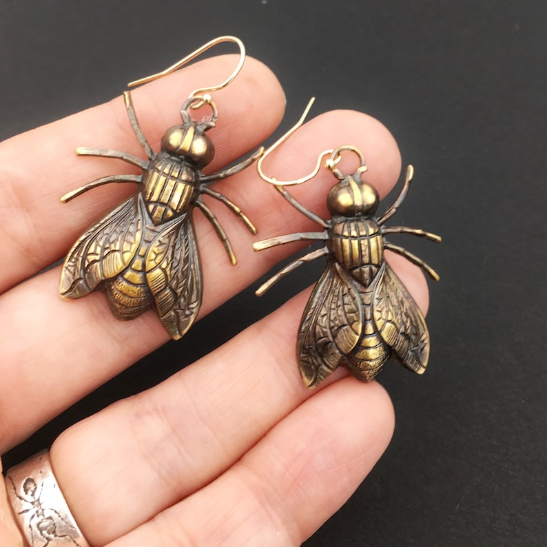 Fly Earrings Insect Earrings Bug Earrings Insect Jewelry - Etsy