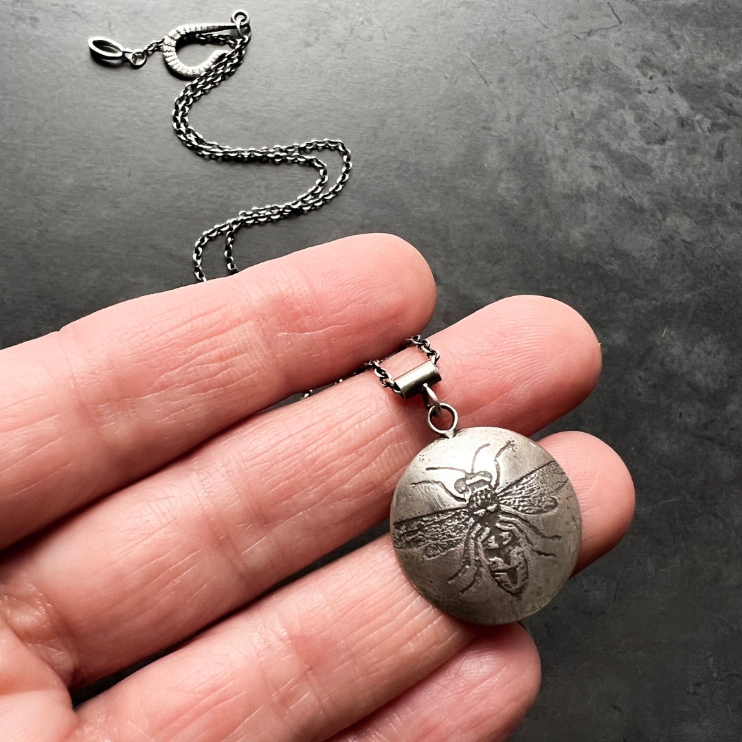 Wasp Insect Pendant Necklace in Eco-friendly Sterling Silver Your ...