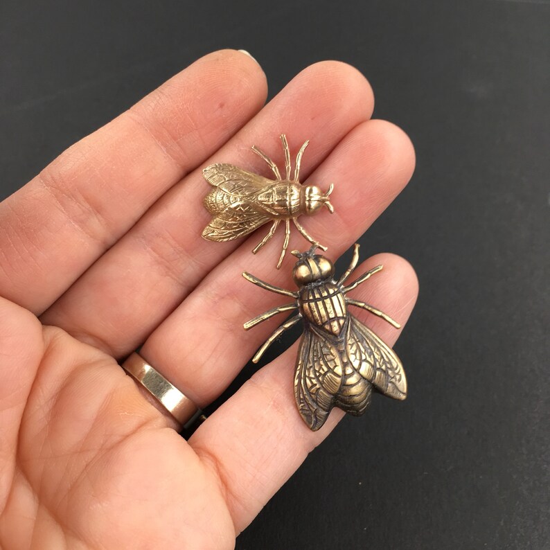 Large Brass Insect Fly Brooch or Pin for Your Lapel or Collar - Etsy