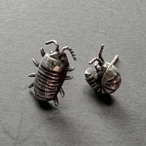Mismatched Handmade Sterling Silver Isopod Stud Earrings — Also ...