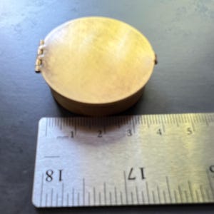 Clean and Simple Small 1.6" Round Brass Pill or Trinket Box — Perfect ...
