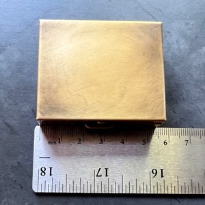 Clean & Simple Rectangular 2.13" X 1.75" Brass Pill or Trinket Box ...