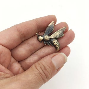 Brass Wasp Pin, Insect Pin, Insect Brooch, Bug Pin, Lapel Pin, Insect ...