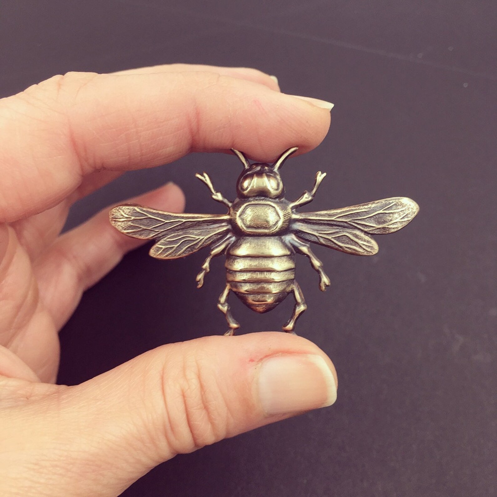 Brass Bee Pin, Insect Lapel Pin, Honeybee Brooch - Etsy Australia