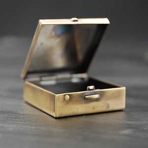 Simple Engraved 1.25" Square Brass Pill or Trinket Box You Can ...