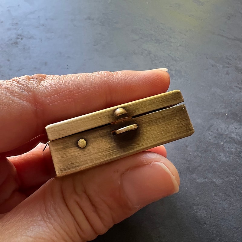 Small Square Brass Box - Etsy