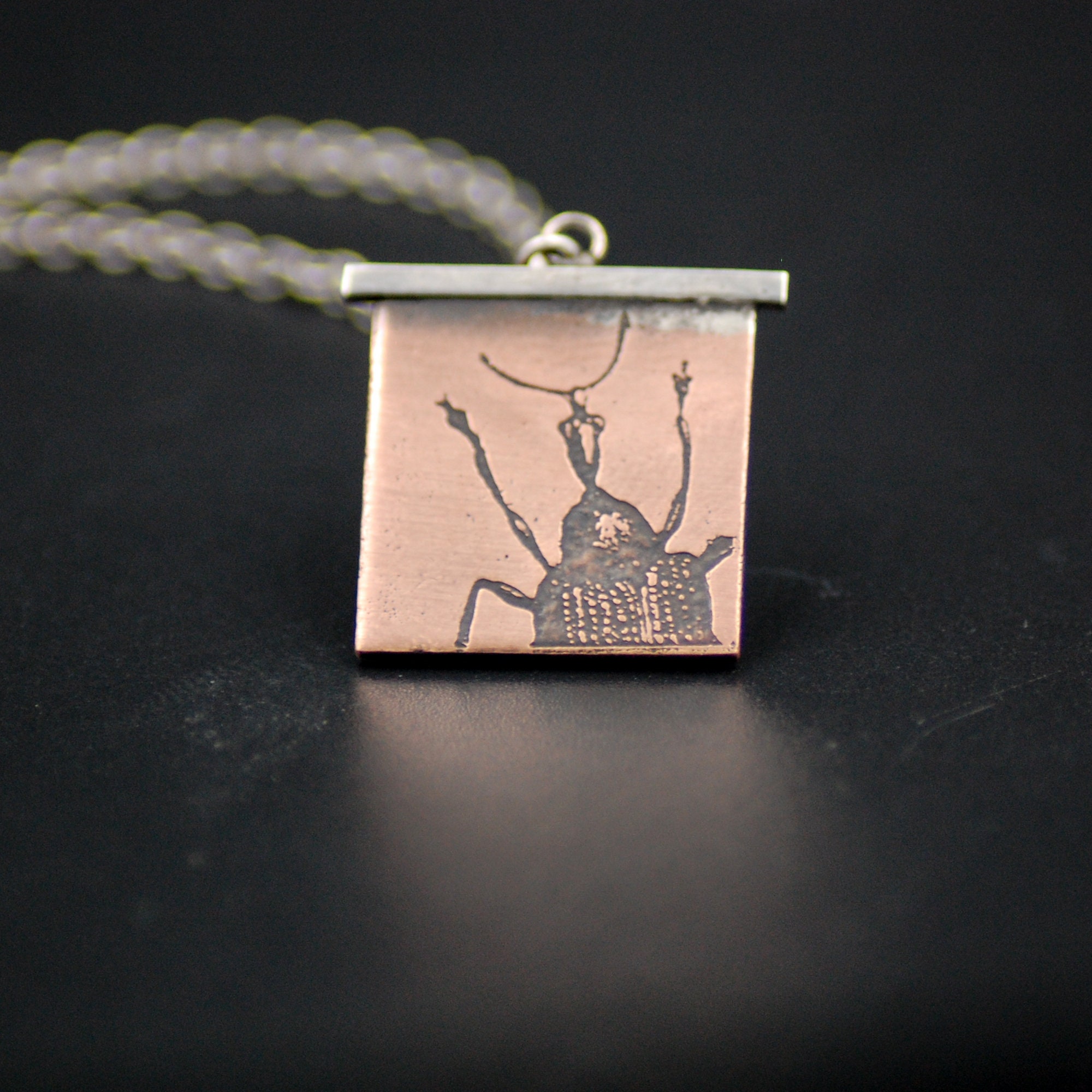 Handmade Snoutless Weevil Necklace in Sterling Silver and Copper ...