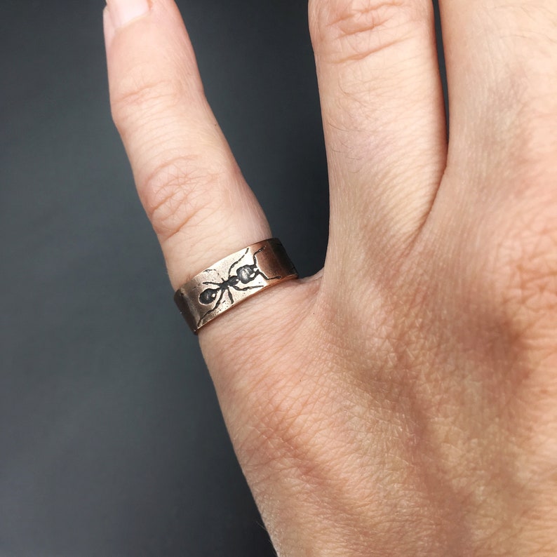 Handmade Brass Ant Ring – Insect Jewelry, Entomologist Gift, Bug Ring ...