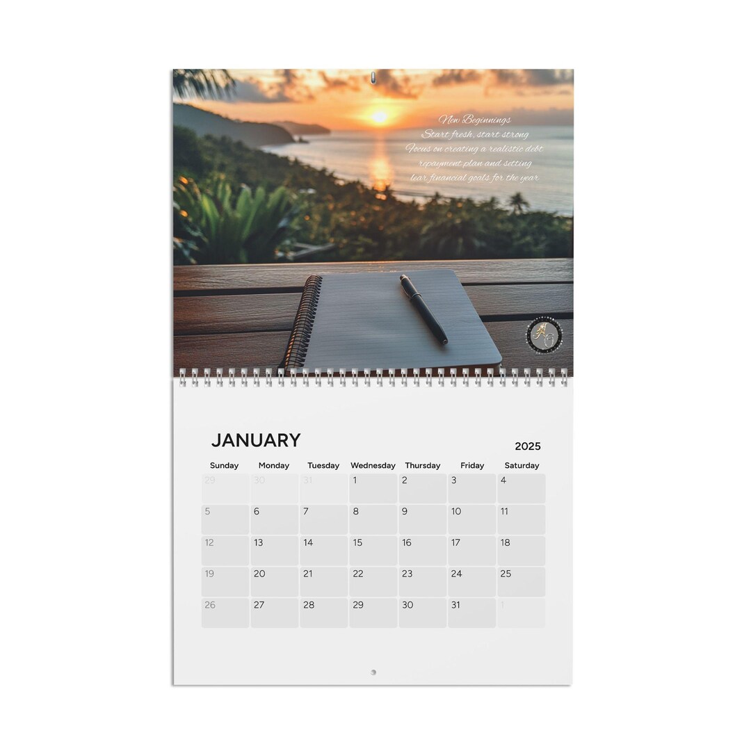 Calendar 2025 Debt-free Motivational Wall Calendar, Financial Planner ...