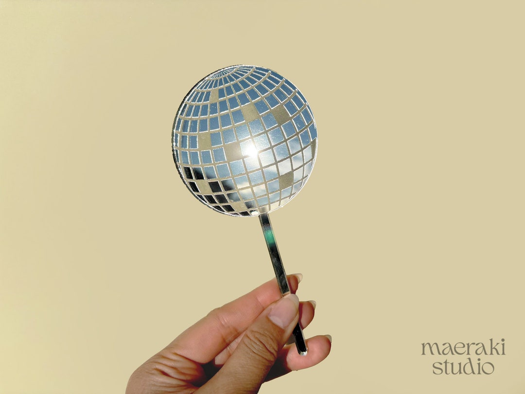 Disco Ball Cake Topper for Cake Decoration Groovy Rave Party Saturday ...