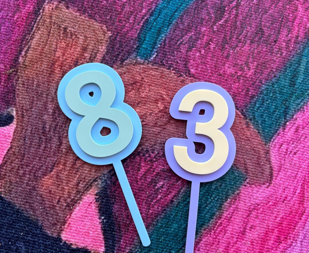 KIDS CUSTOM Number Cake Topper for Special Occasions - Etsy Australia