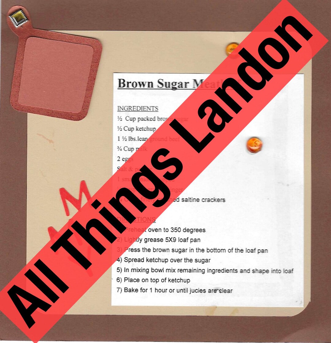 5 Main Dish Cards - Etsy