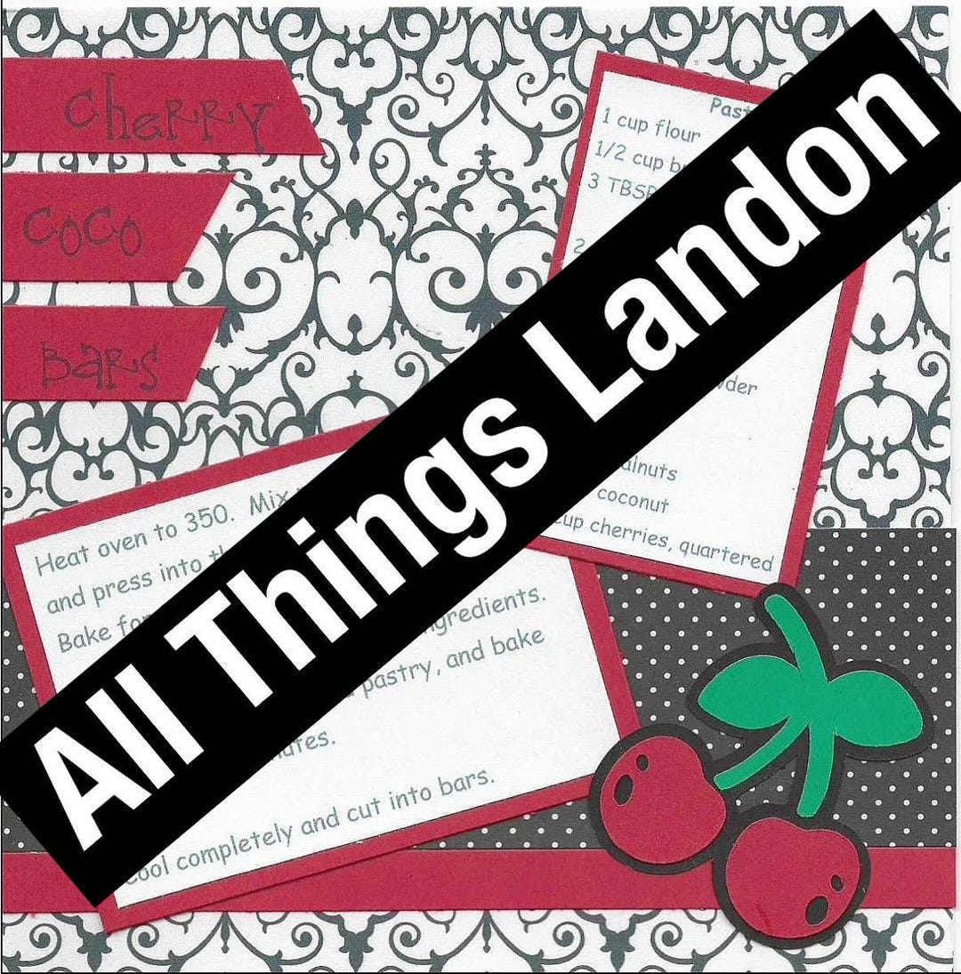 Cherry Coco Bars Recipe (instant Download) - Etsy