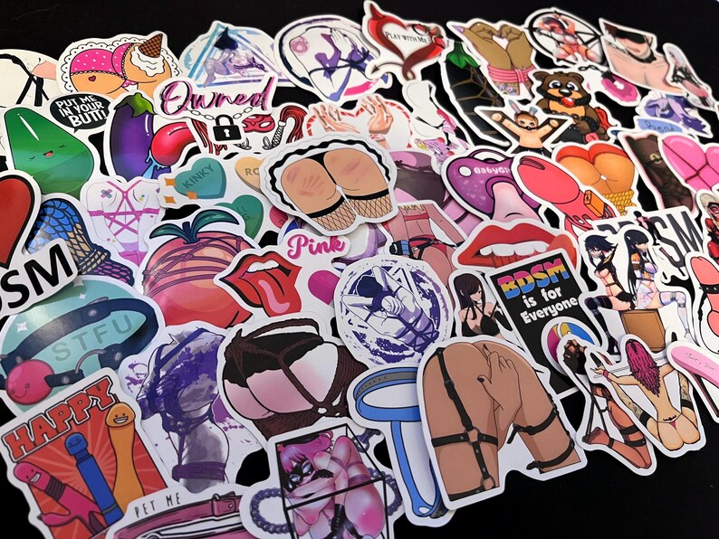 Waifu Stickers 50 Pcs Pack Nsfw Anime Sticker Booty Sticker Vinyl