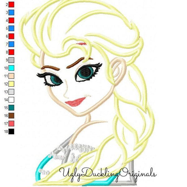 Elsa Embroidery - Etsy