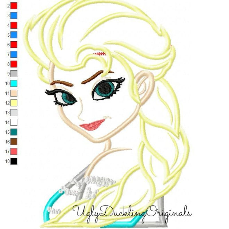 Elsa Embroidery - Etsy