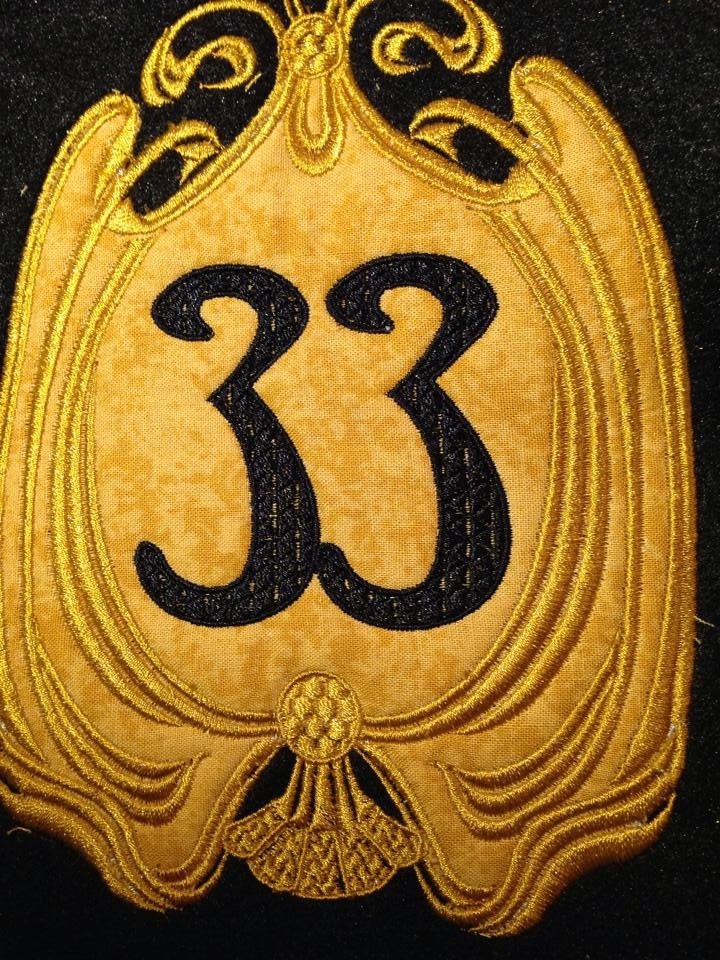 2014 New Version Club 33 Logo Machine Embroidery Applique Design ...