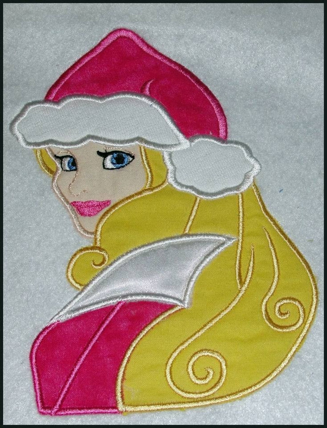 Aurora Princess Santa Hat Christmas Original Artwork by Udoappliques ...
