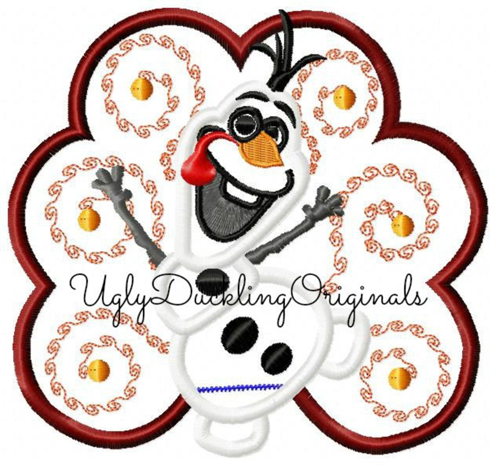 Frozen Olaf Snowman Turkey Machine Embroidery Applique Design - Etsy
