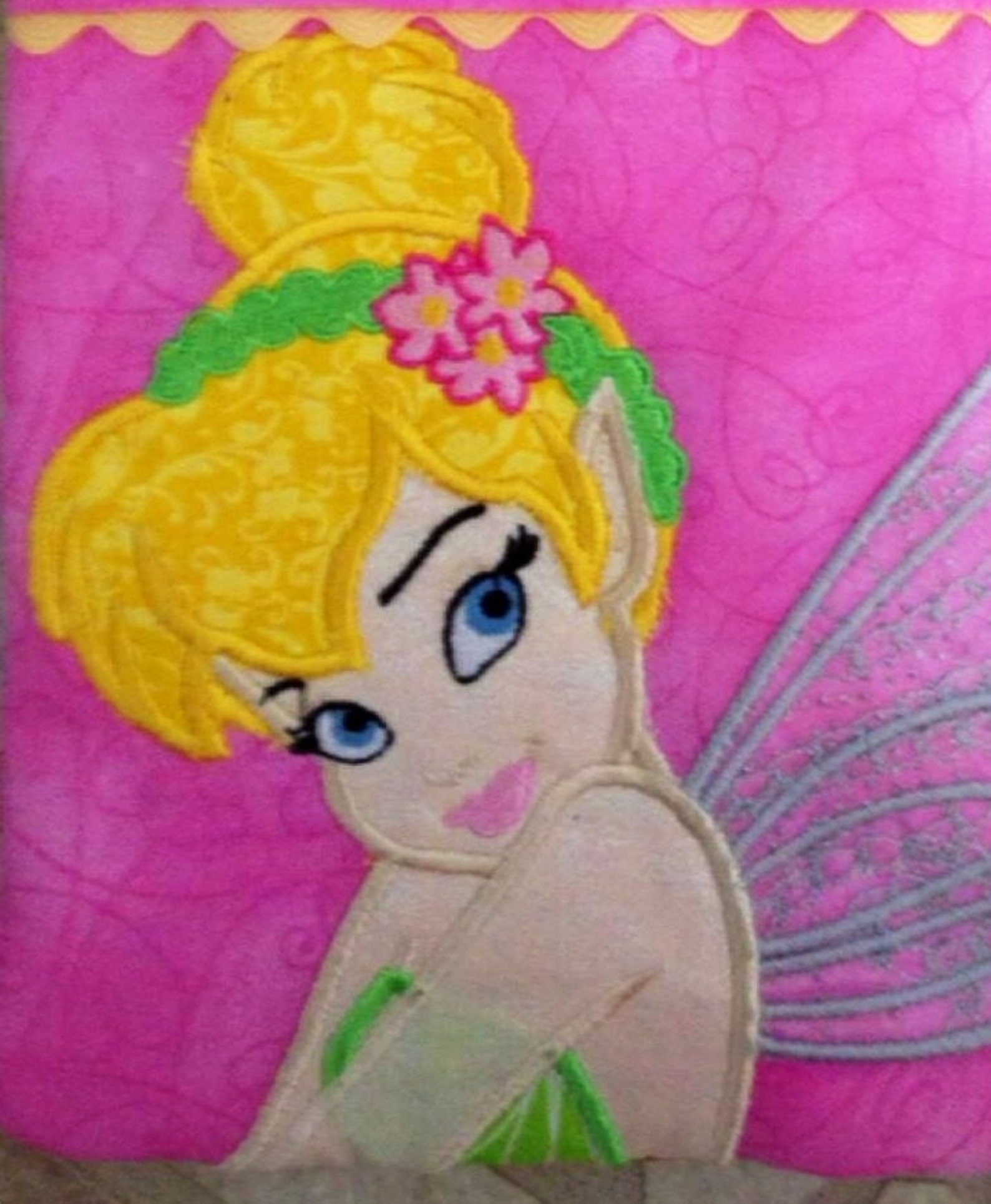 Tinkerbell Applique Design Fairy Machine Embroidery Digital | Etsy