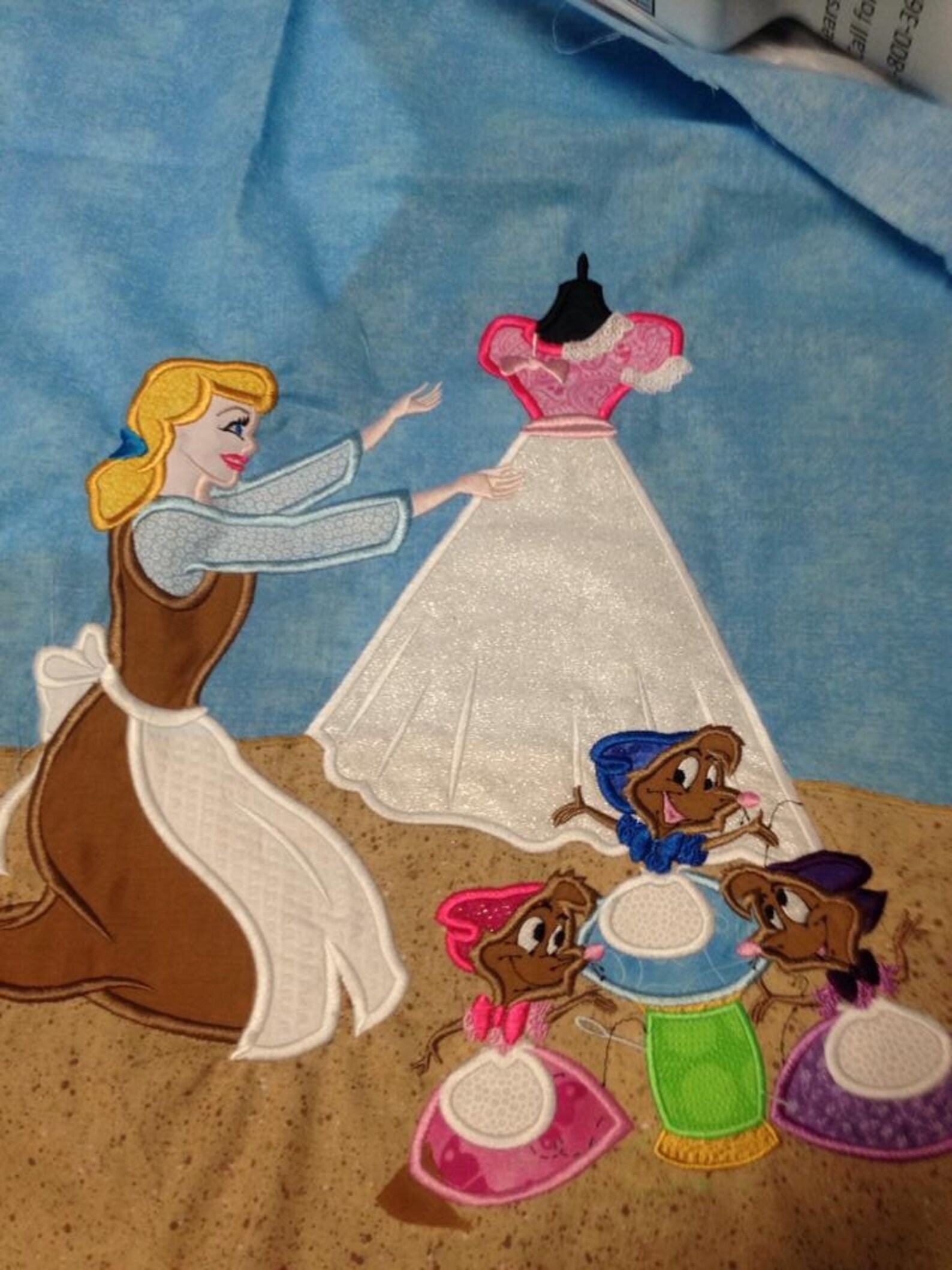 Cinderella Applique Design Princess Kneeling Machine | Etsy