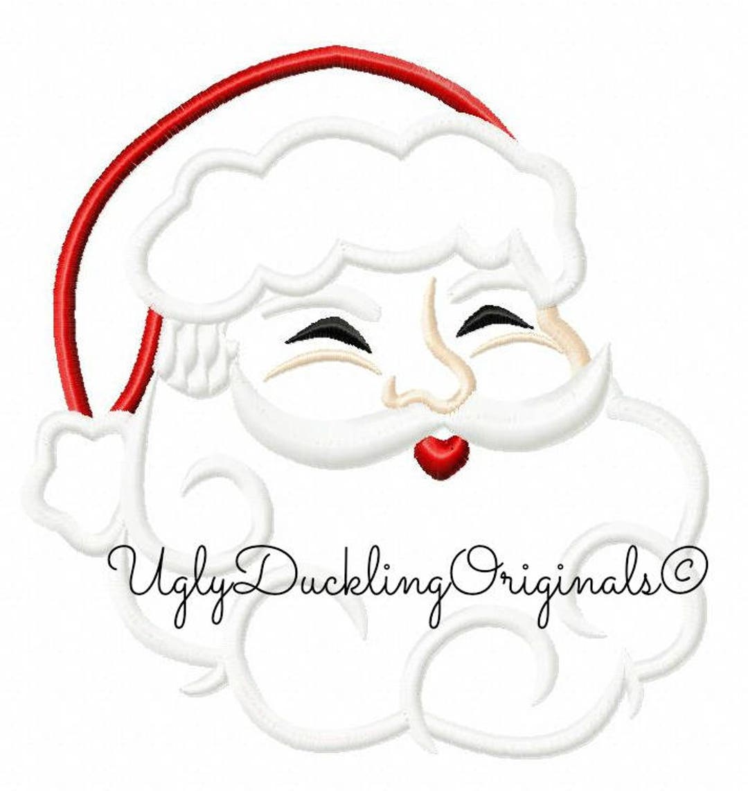 Santa Applique Design Original Artwork by Udoappliques™ Machine ...