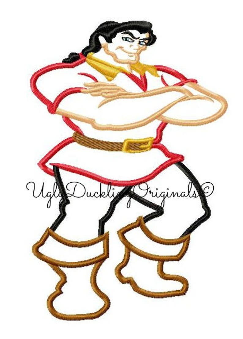 Gaston Full Body Applique Design Villain Beauty and Beast - Etsy