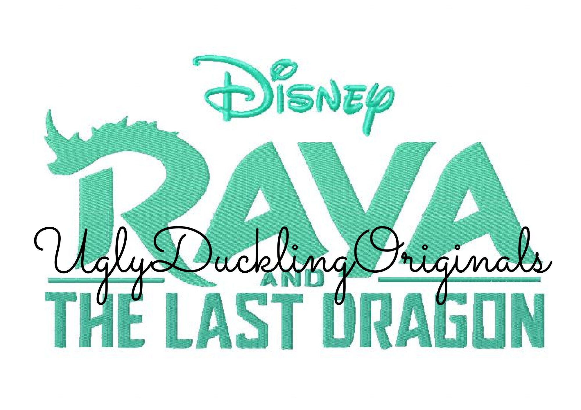 Raya and the Last Dragon Logo Applique Design Last Dragon Machine ...