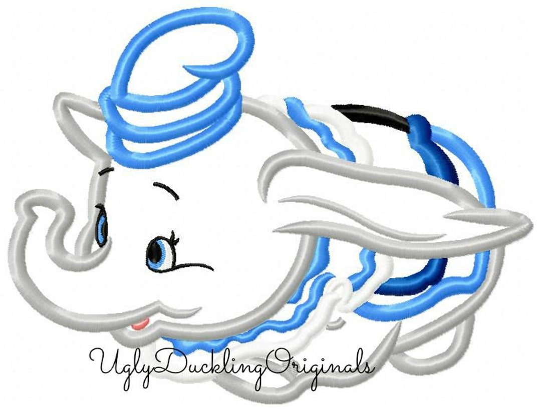 Dumbo Ride Embroidery Machine Applique Design Digital Download 5x7 6x10 ...