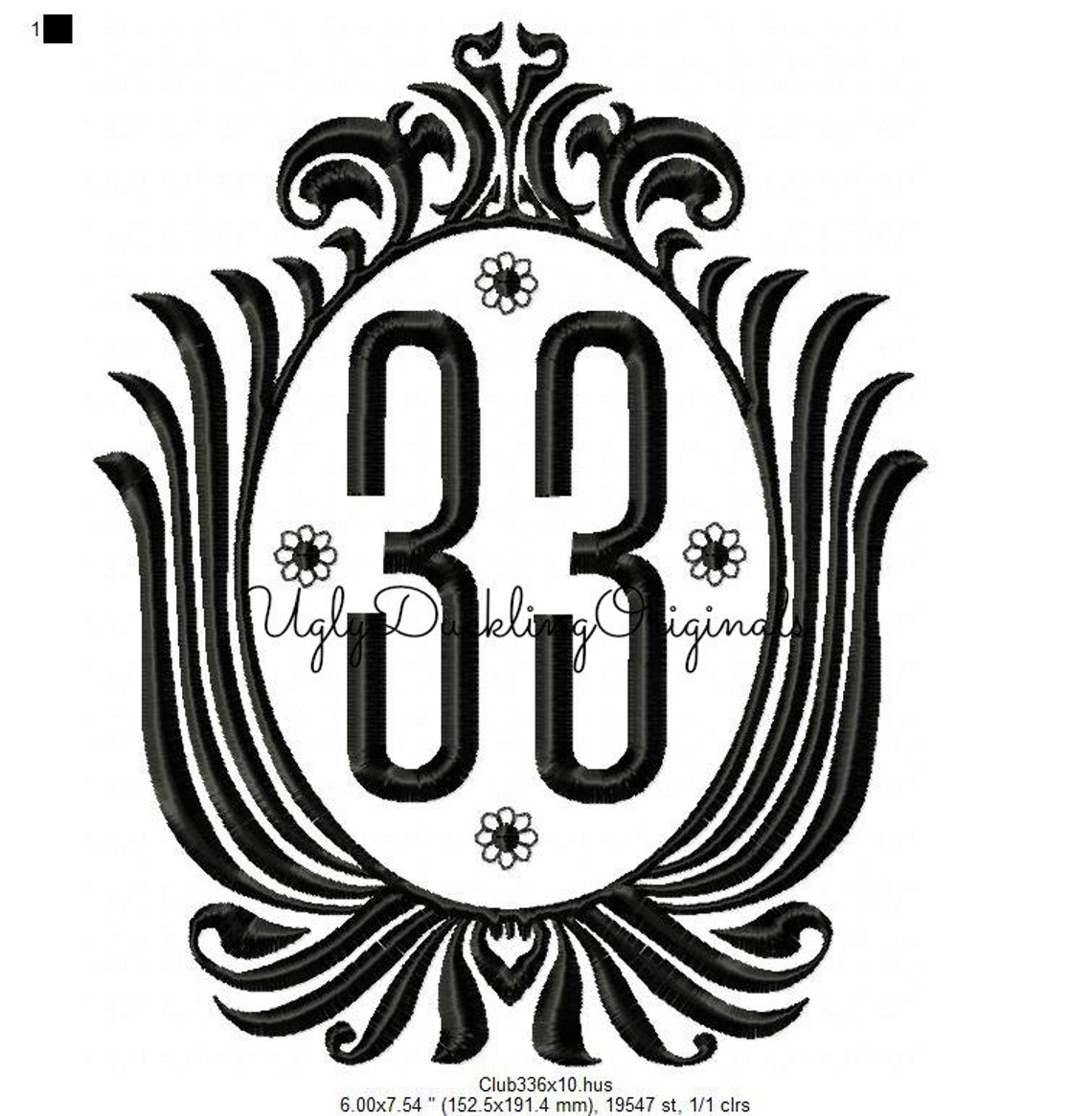 Club 33 Logo Machine Embroidery Applique Design Digital - Etsy