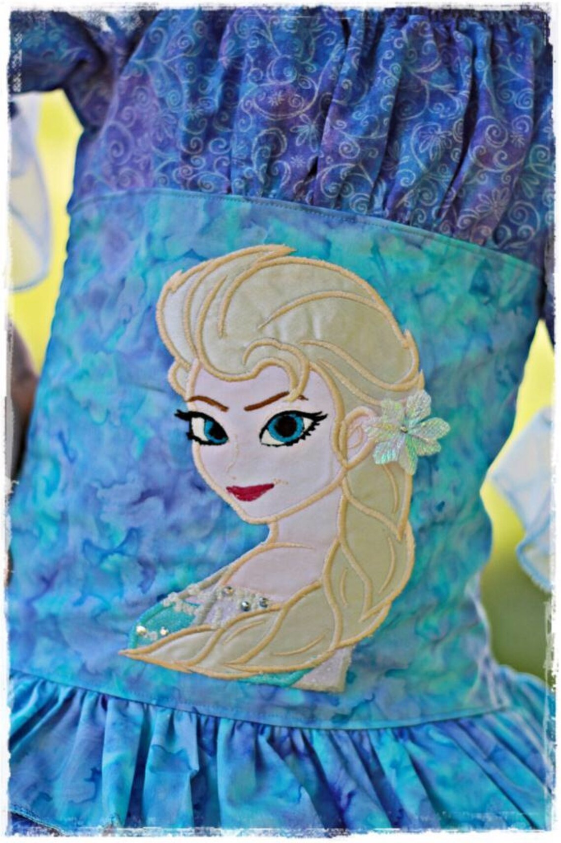 Elsa Applique Design Frozen Princess Machine Embroidery Digital ...